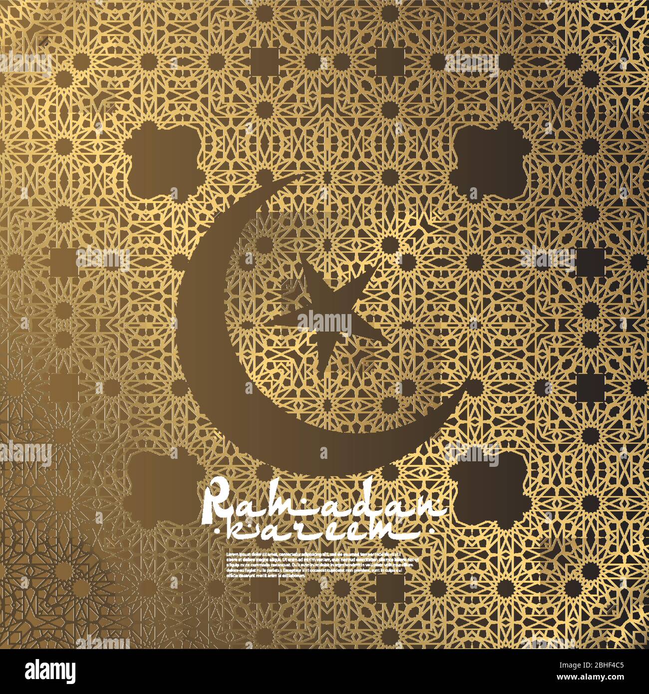 Ramadan Kareem islamic, ornament islamic with golden color Stock Vector ...