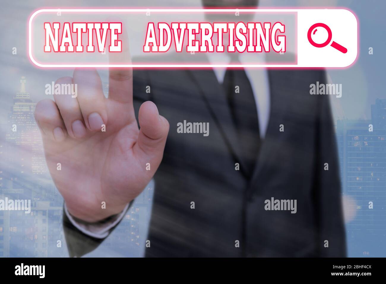 Writing note showing Native Advertising. Business concept for Online ...
