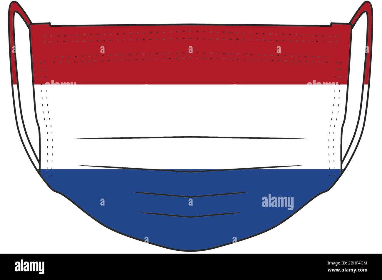 Covid-19, face mask template with photo motif, Netherlands Stock Photo ...
