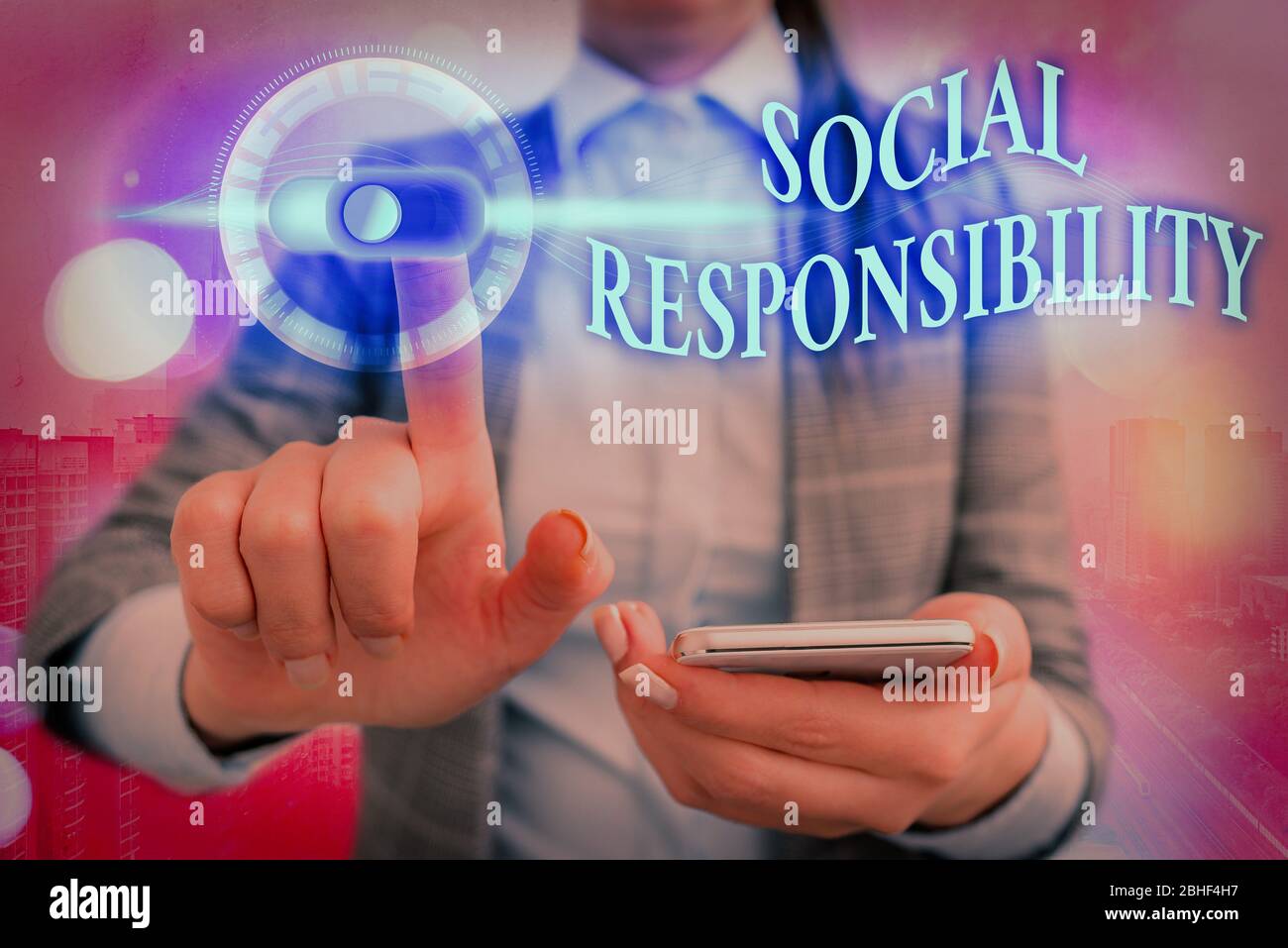 Writing note showing Social Responsibility. Business concept for ...