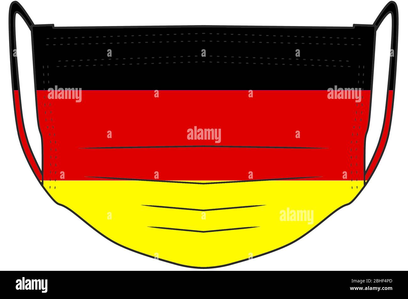 Covid-19, face mask template with photo motif, Germany Stock Photo - Alamy