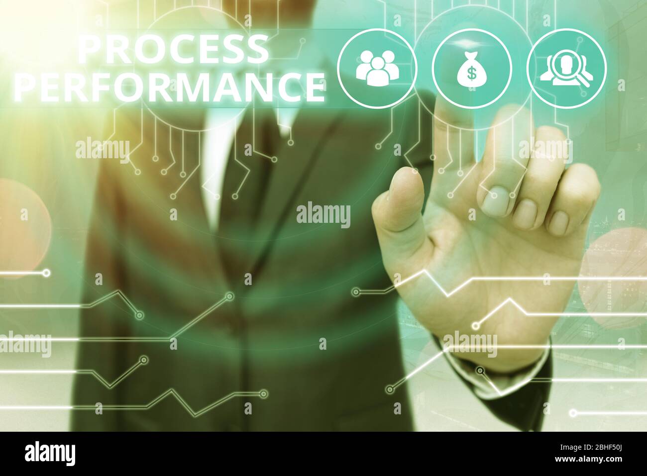 Writing note showing Process Performance. Business concept for Measures ...