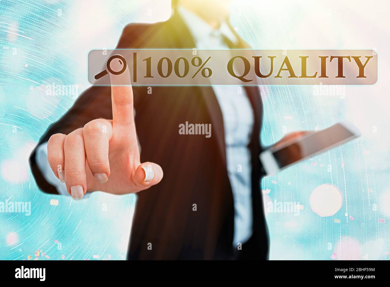 Writing note showing 100 Percent Quality. Business concept for ...