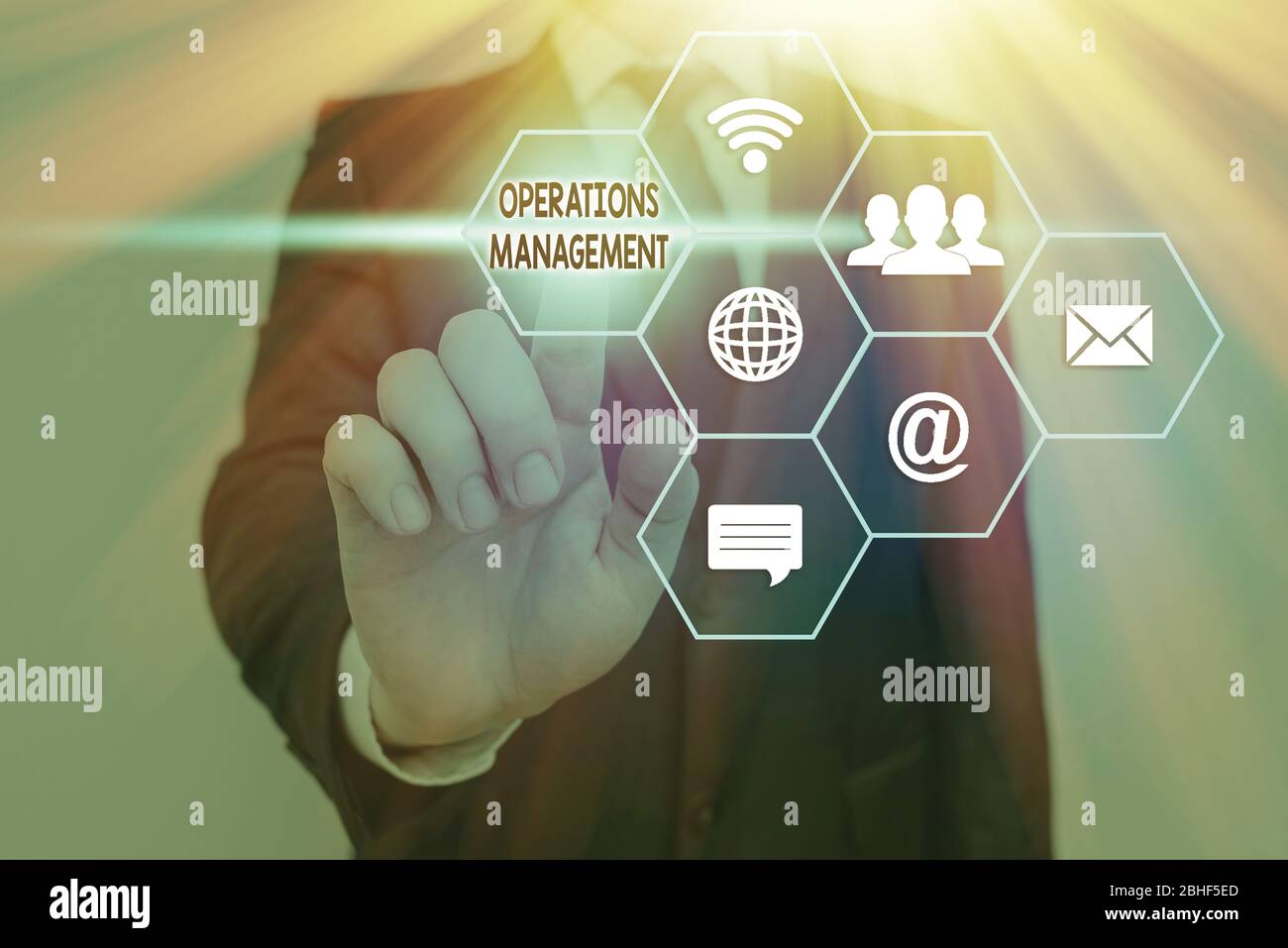 Conceptual hand writing showing Operations Management. Concept meaning ensure Inputs to Output ...