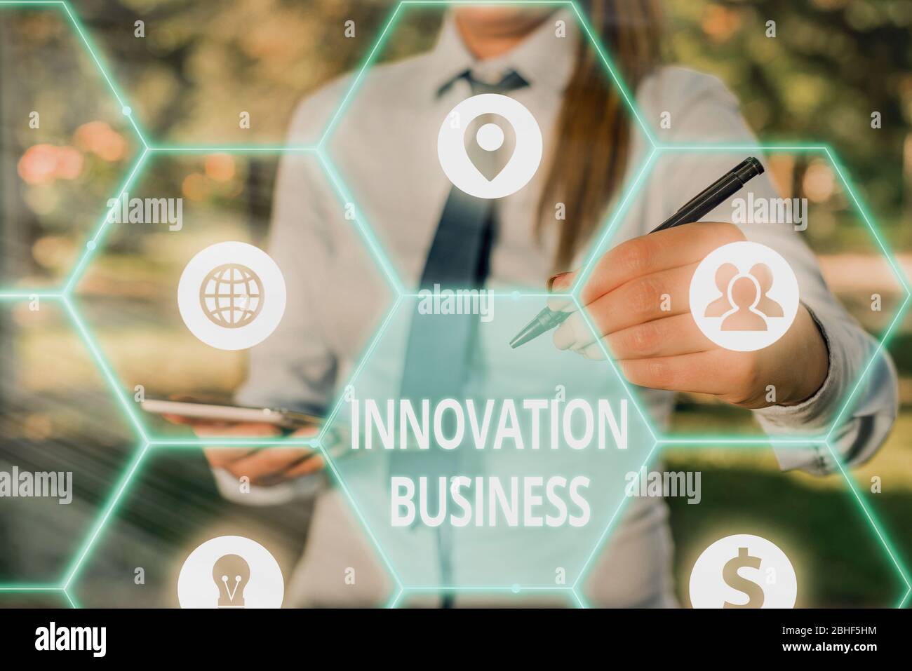 Writing note showing Innovation Business. Business concept for ...