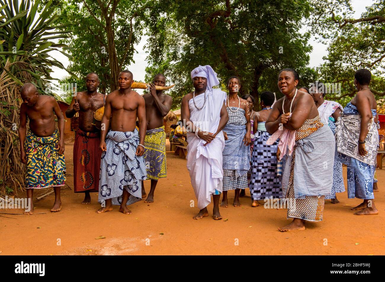 Welcome ceremony in the Akato Viepe Village of the Ewe tribe by the ...