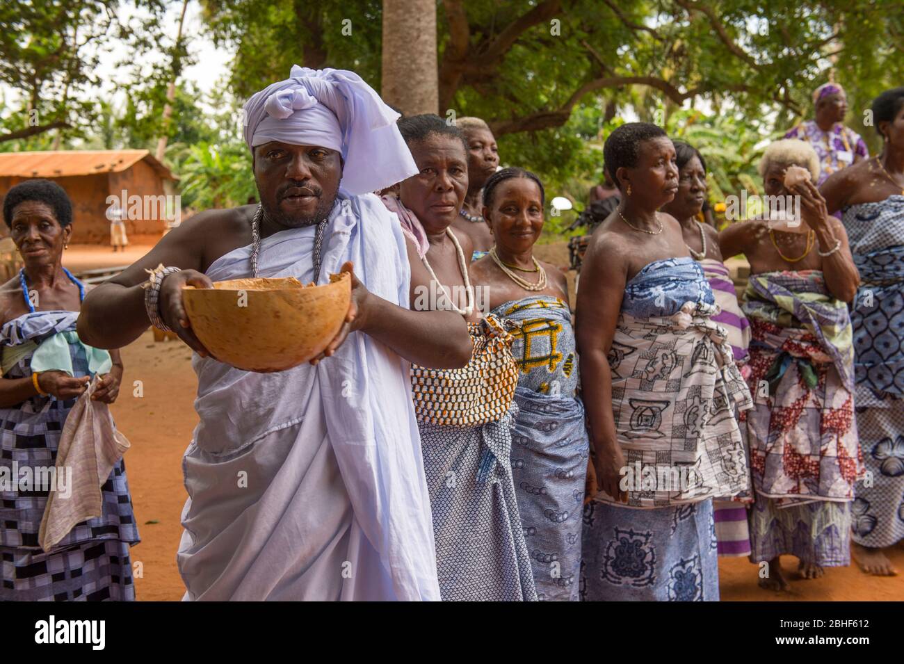 Welcome ceremony in the Akato Viepe Village of the Ewe tribe by the ...