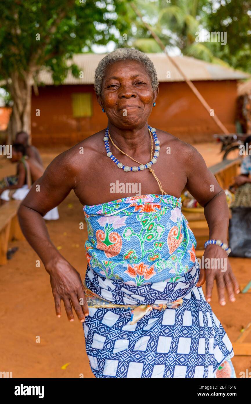Woman performing traditional dances during welcome ceremony in the ...