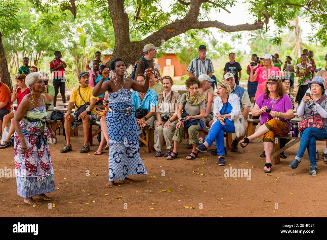 Women performing traditional dances during welcome ceremony in the ...