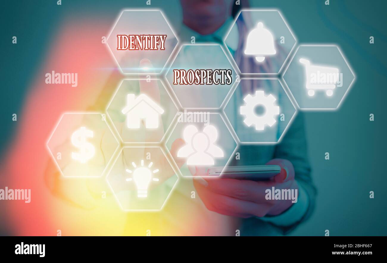 Writing note showing Identify Prospects. Business concept for Possible ... Writing note showing Identify Prospects. Business concept for Possible ...