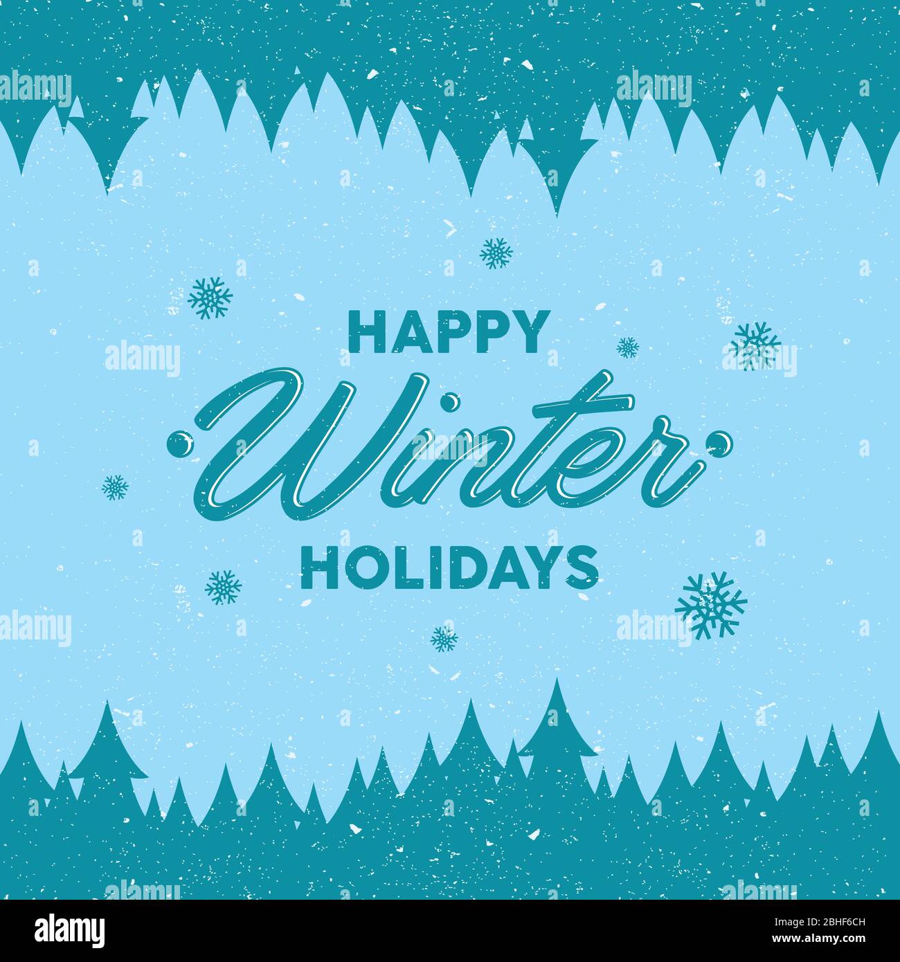 Flat design background with letter Happy Winter Holidays for greeting ...