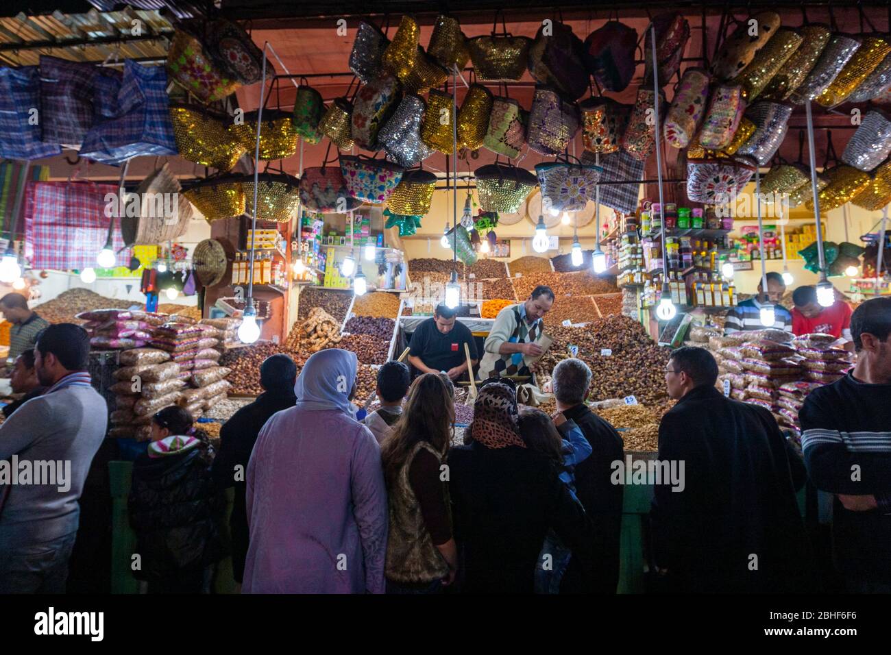 Dates stall in Souks and Medina of Marrakesh, Morocco Stock Photo - Alamy