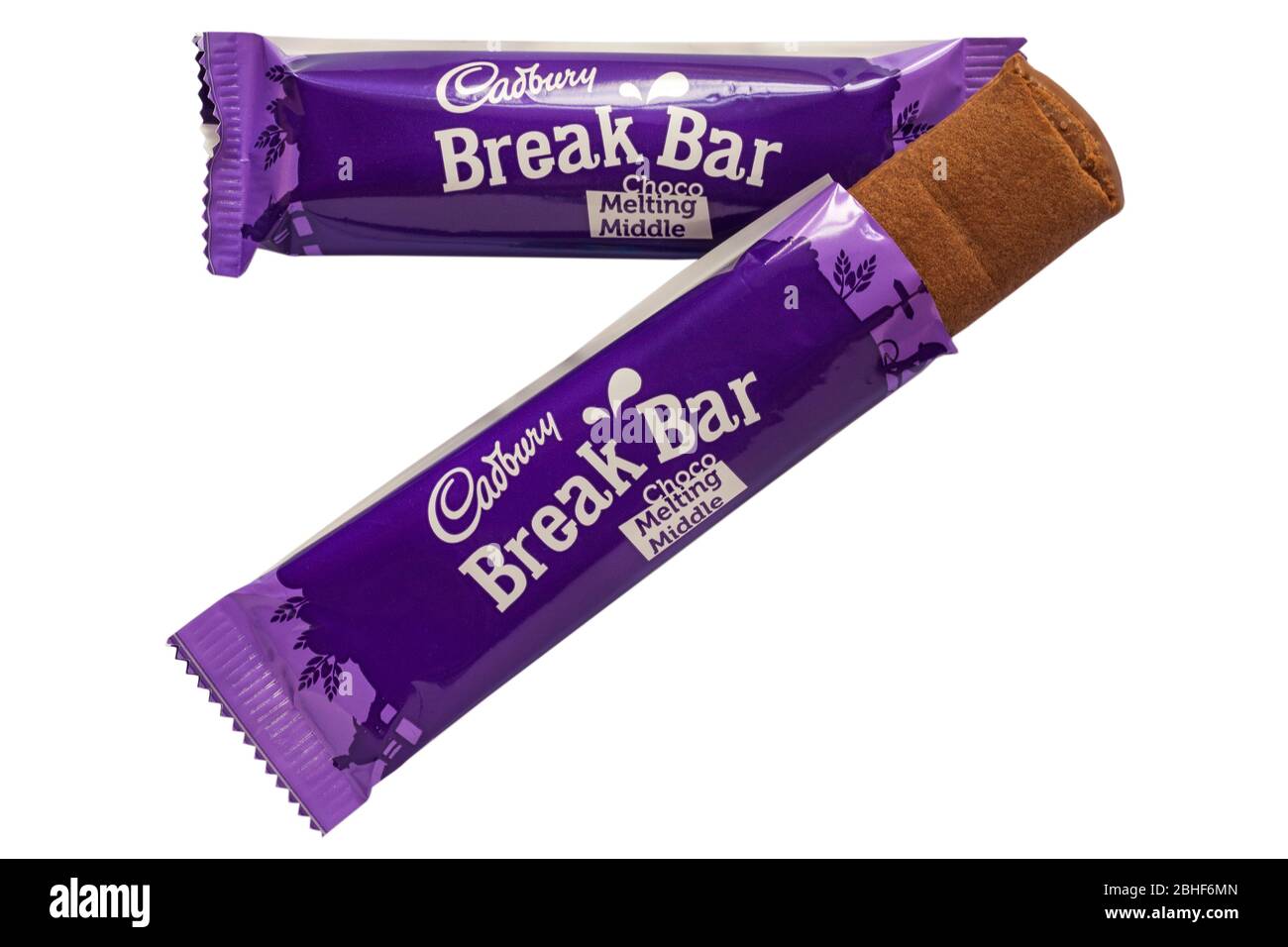 Two Cadbury Break Bar Choco Melting Middle chocolatey filling bars, one ...
