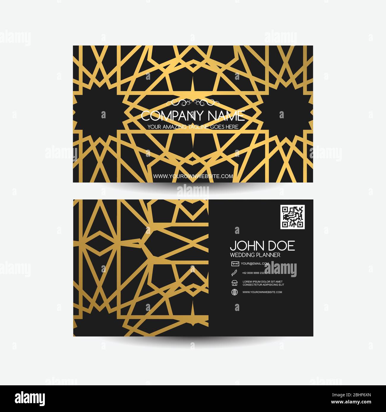 Business Card with golden color Stock Vector Image & Art - Alamy