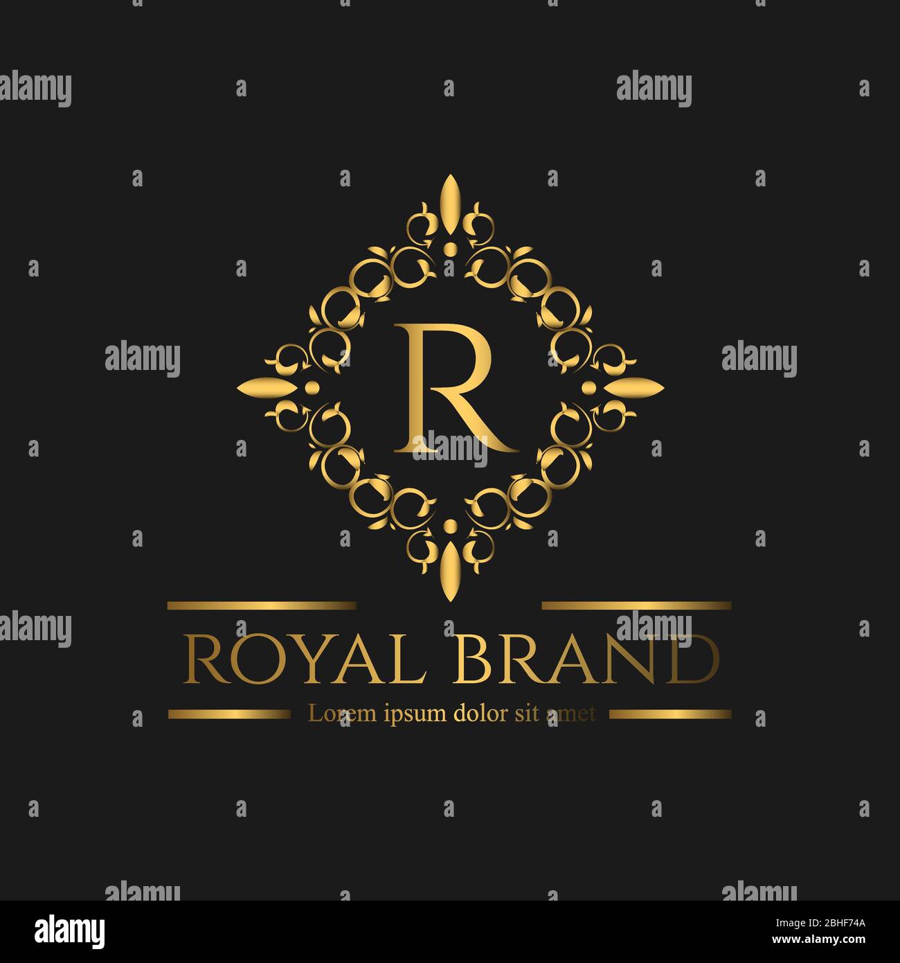 Royal brand logo hi-res stock photography and images - Alamy