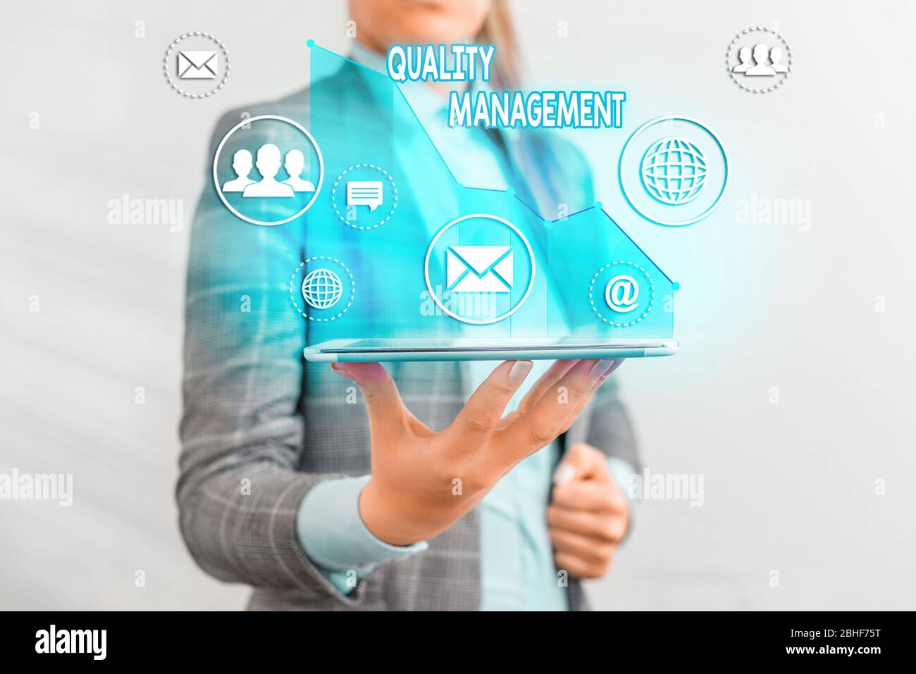 Writing note showing Quality Management. Business concept for Maintain ...