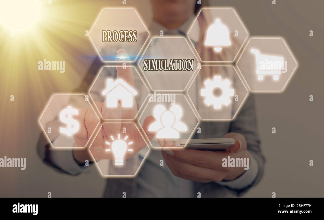 Writing Note Showing Process Simulation Business Concept For Technical