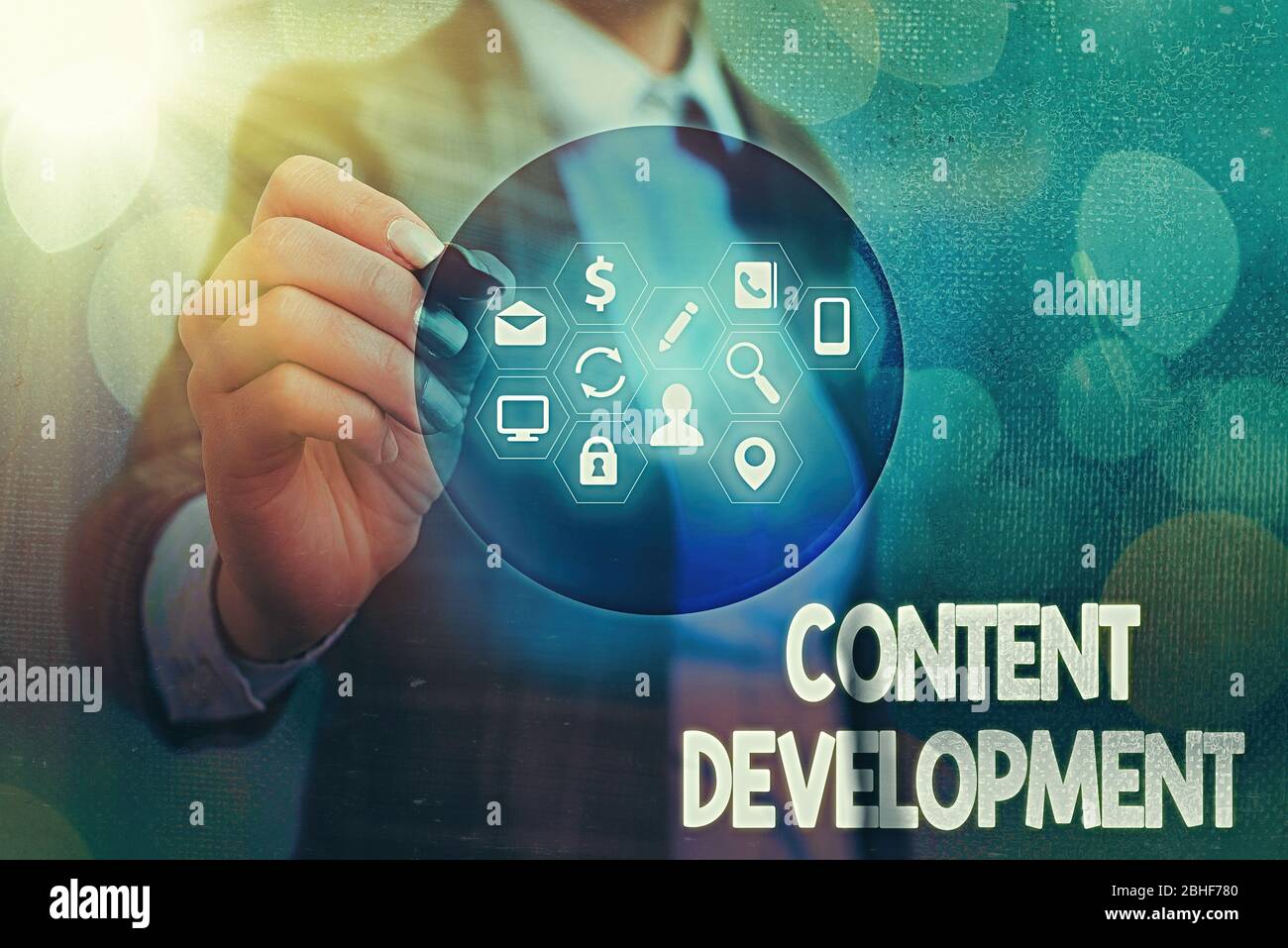 Writing note showing Content Development. Business concept for ...