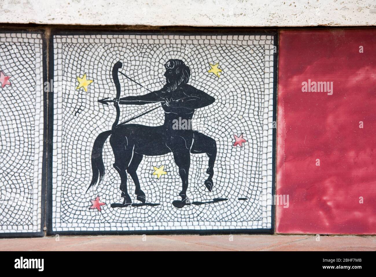 Zodiac signs on tiles, Capri Island, Bay of Naples, Italy, Europe Stock ...