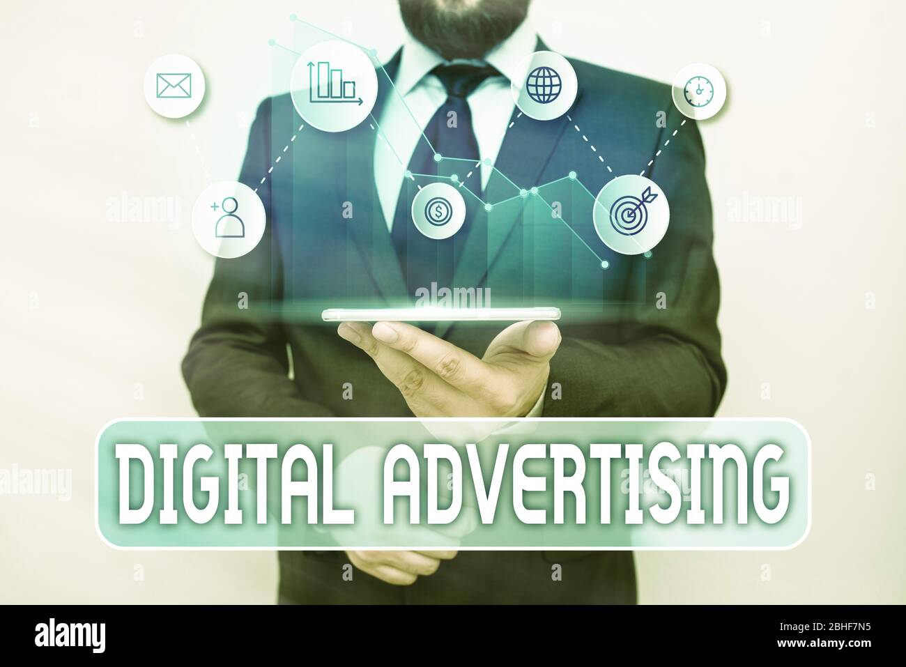 Writing note showing Digital Advertising. Business concept for Online ...