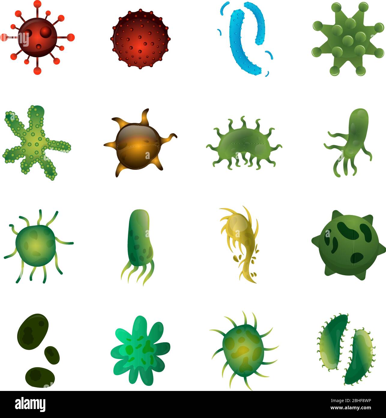 Set of virus icons Stock Vector Image & Art - Alamy