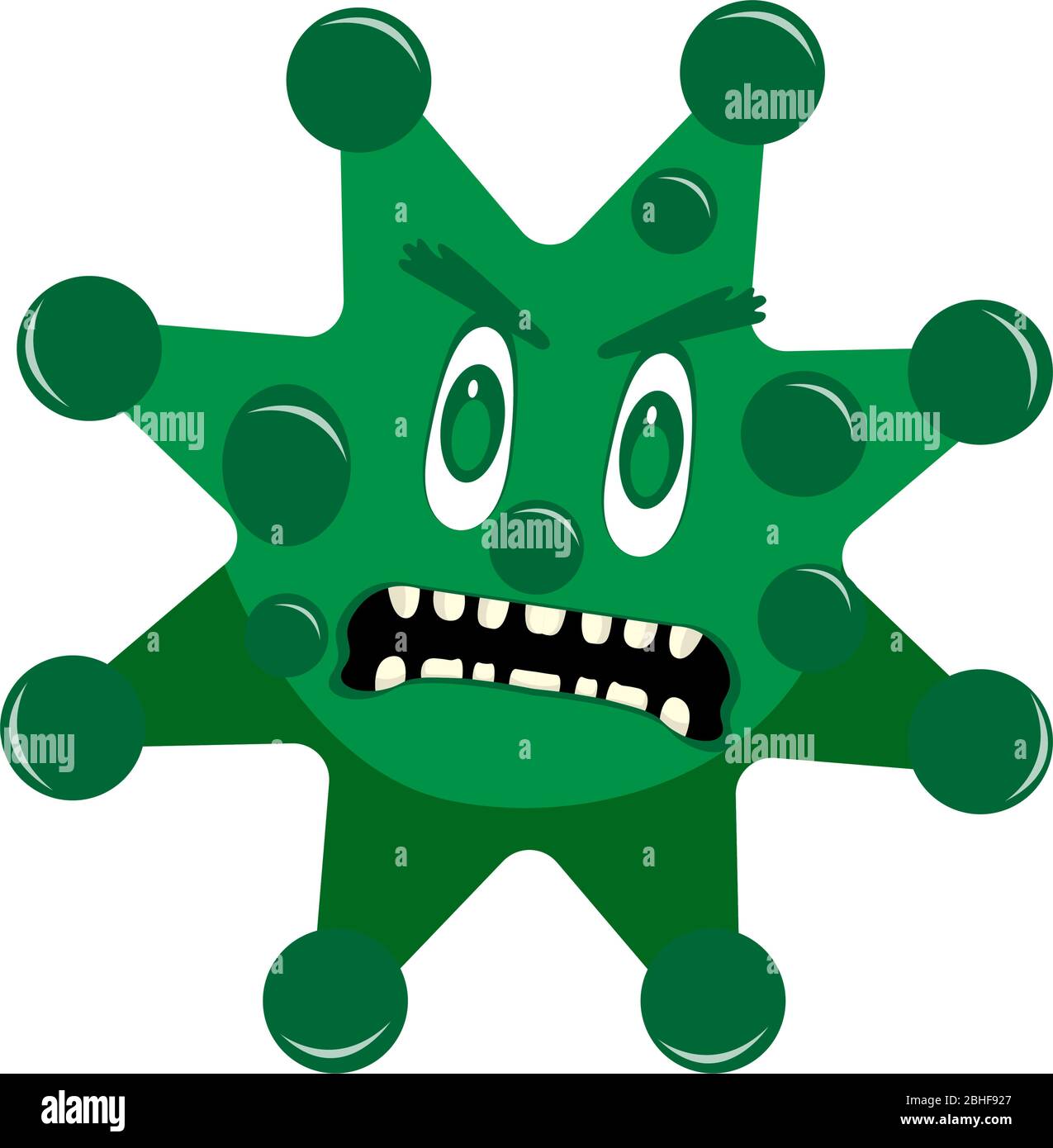 Isolated angry virus image Stock Vector Image & Art - Alamy
