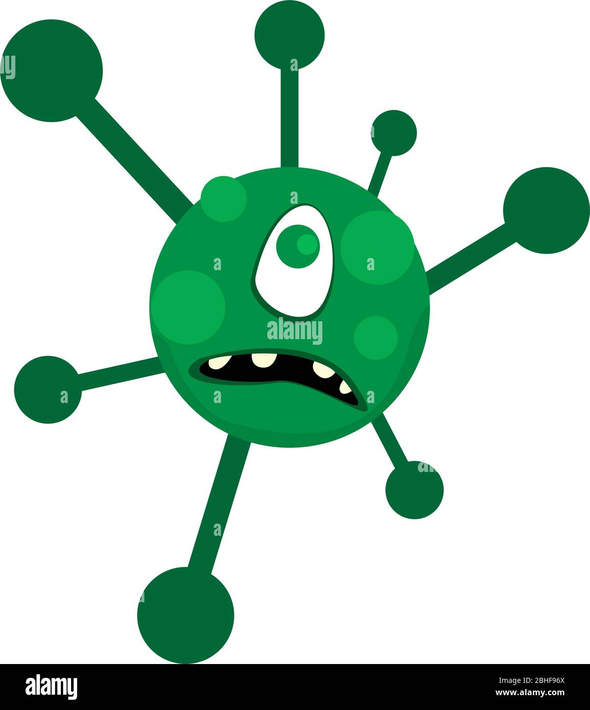 Isolated angry virus image Stock Vector Image & Art - Alamy
