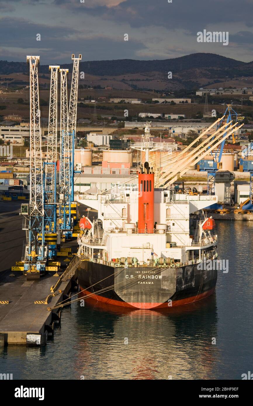 Ship in the Port of Civitavecchia, Rome, Italy, Europe Stock Photo - Alamy