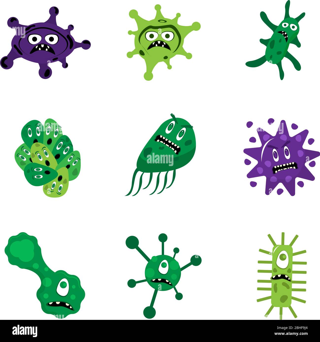 Set of angry virus Stock Vector Image & Art - Alamy