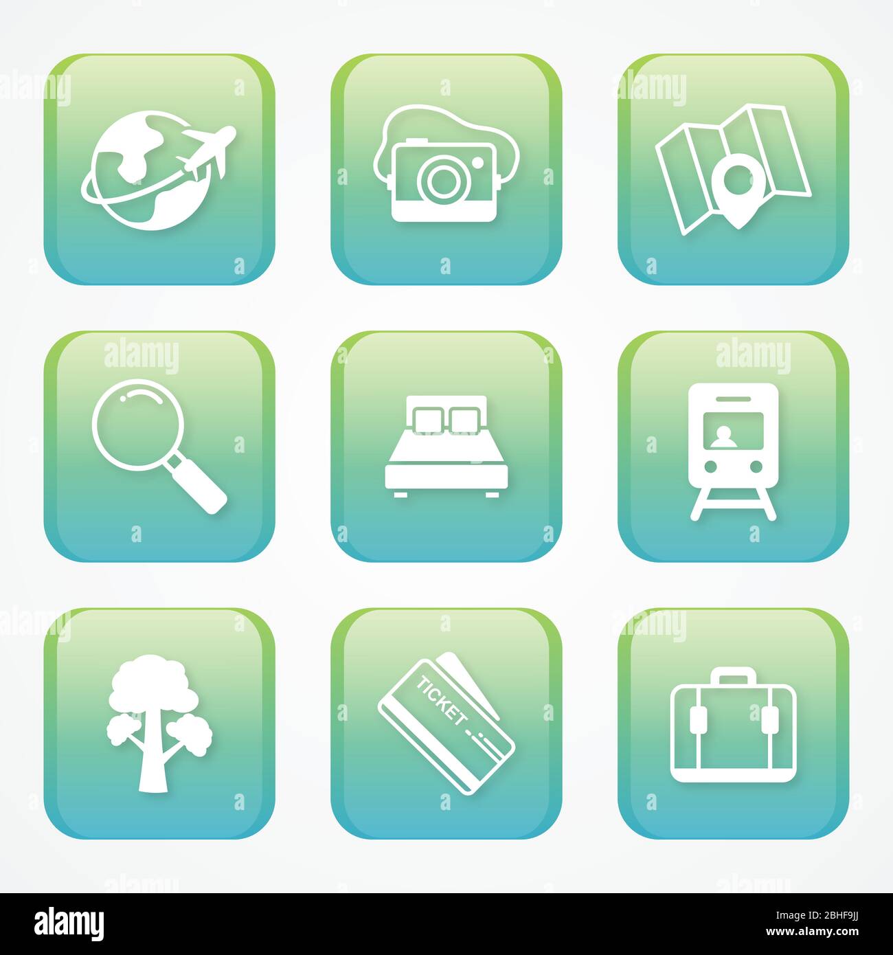 Vector illustration travel icon in flat style for web buttons or app ...