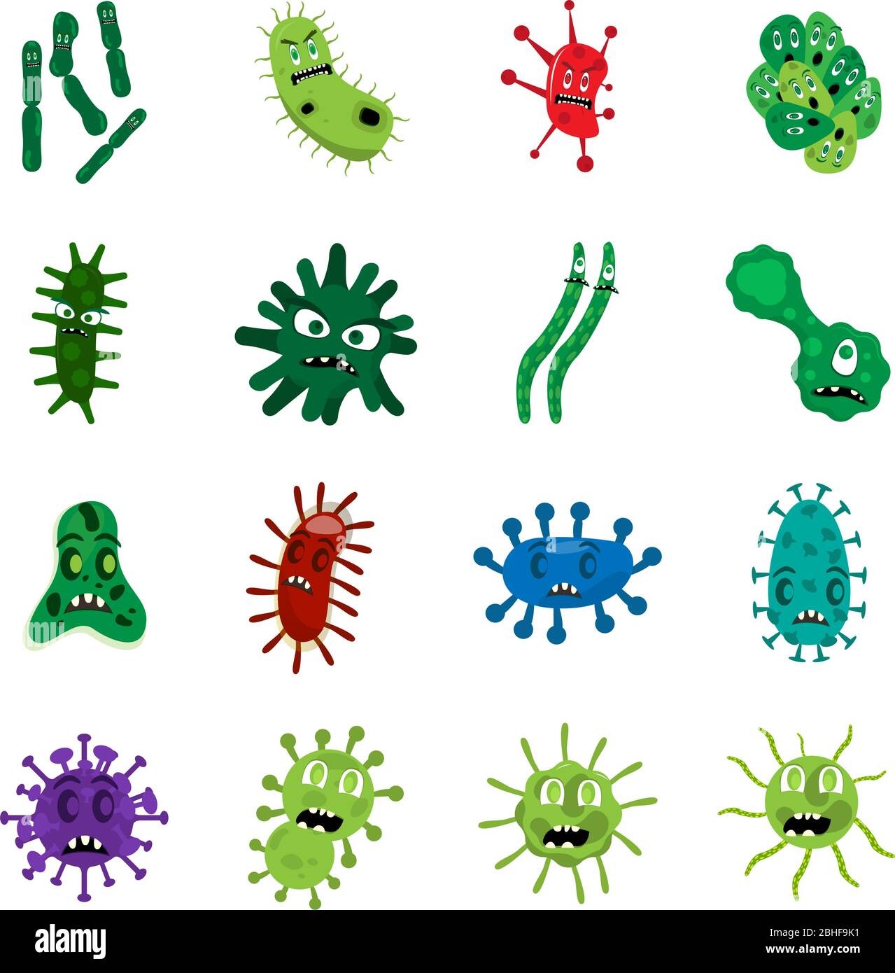 Set of angry virus Stock Vector Image & Art - Alamy