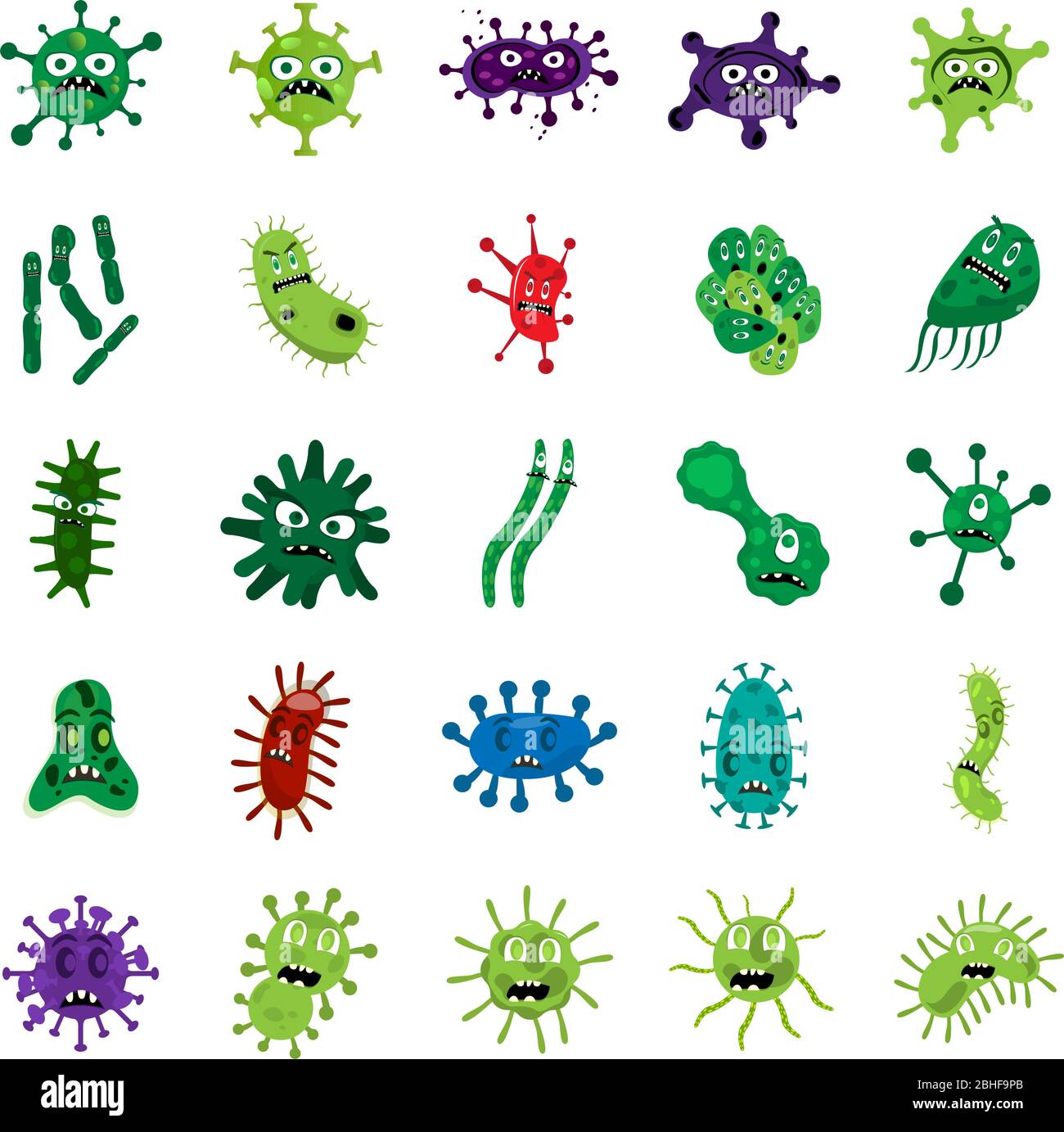 Set of angry virus Stock Vector Image & Art - Alamy