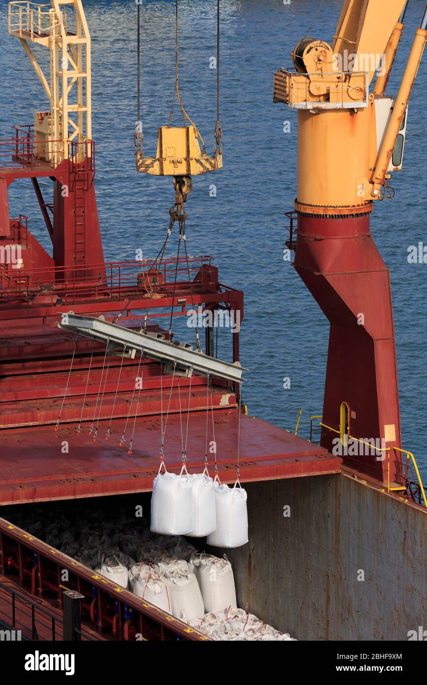 Cargo ship, Civitavecchia Port, Lazio Region, Italy, Europe Stock Photo ...