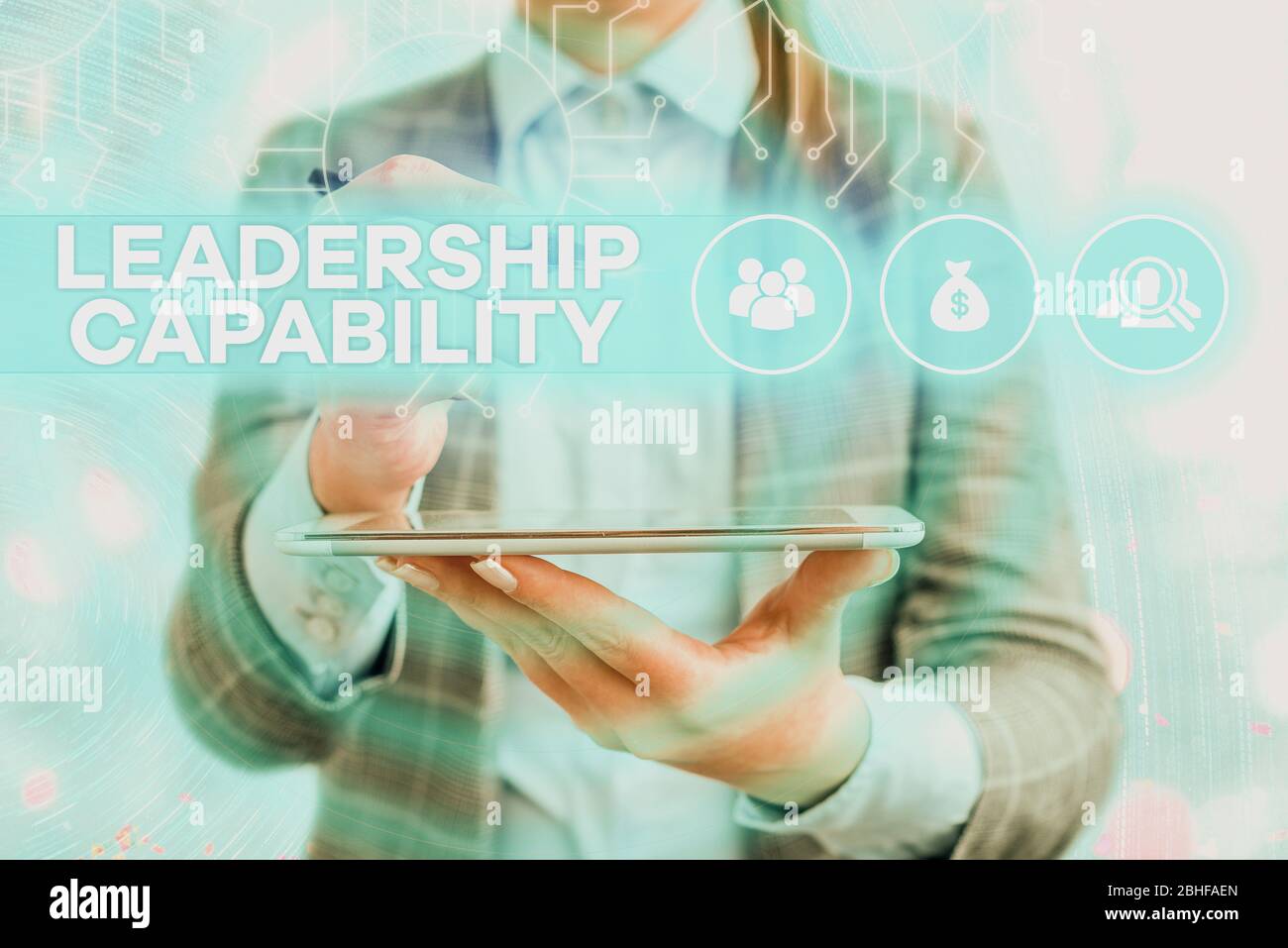 Text sign showing Leadership Capability. Business photo text what a ...