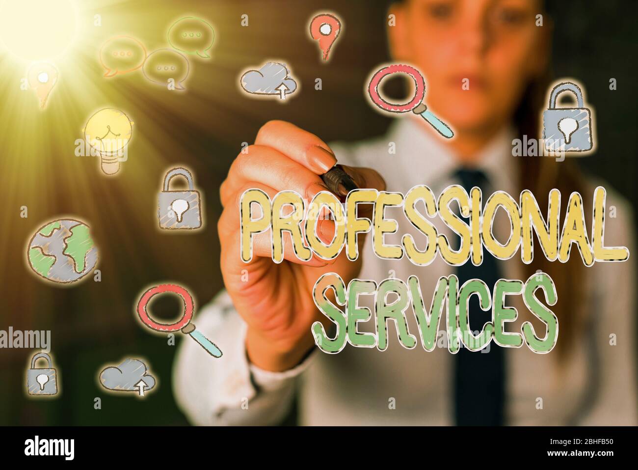 Handwriting text Professional Services. Conceptual photo offer ...