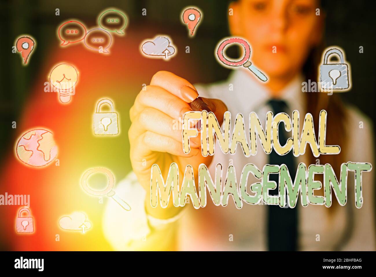 Handwriting text Financial Management. Conceptual photo efficient and ...