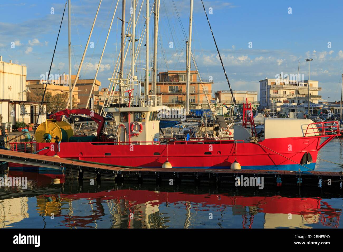 Fishing boat, Port of Fiumicino, Rome, Italy, Europe Stock Photo - Alamy
