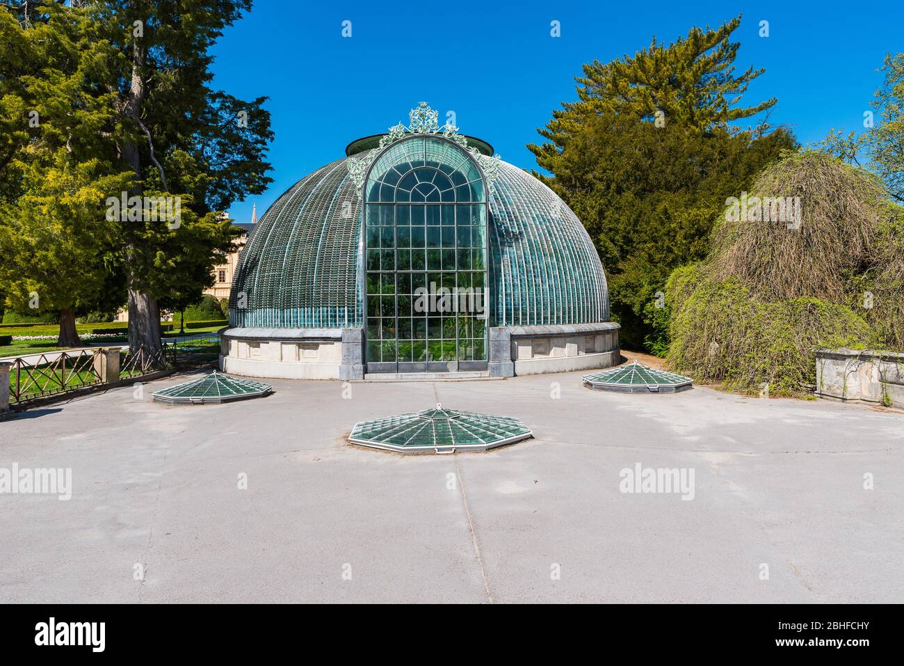 Lednice, Czech republic, Lednice Chateau with beautiful gardens and ...