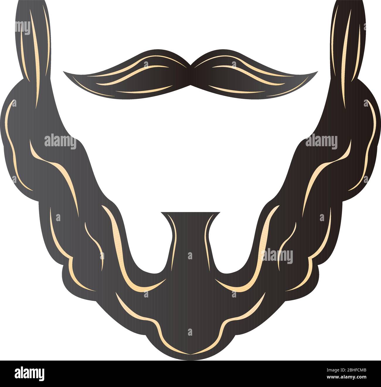 Isolated beard silhouette Stock Vector Image & Art - Alamy