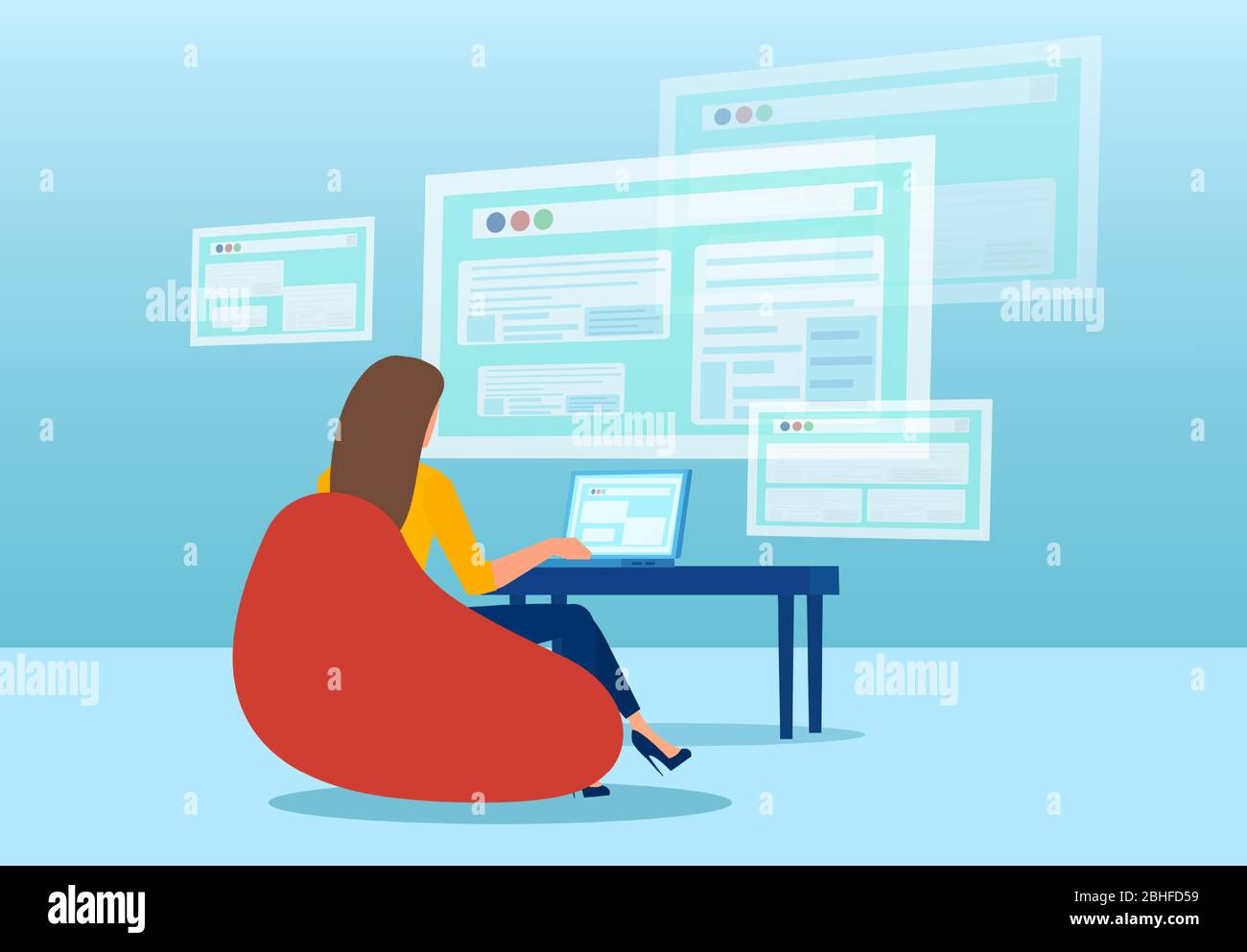 Analyst employee woman Stock Vector Images - Alamy