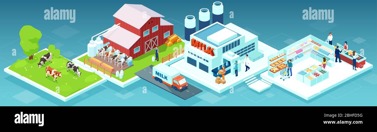 Factory farm cows Stock Vector Images - Alamy