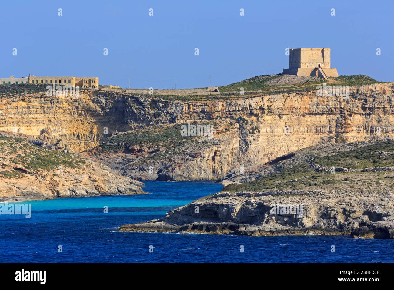 St. Mary's Tower, Camino Island, Malta, Europe Stock Photo - Alamy