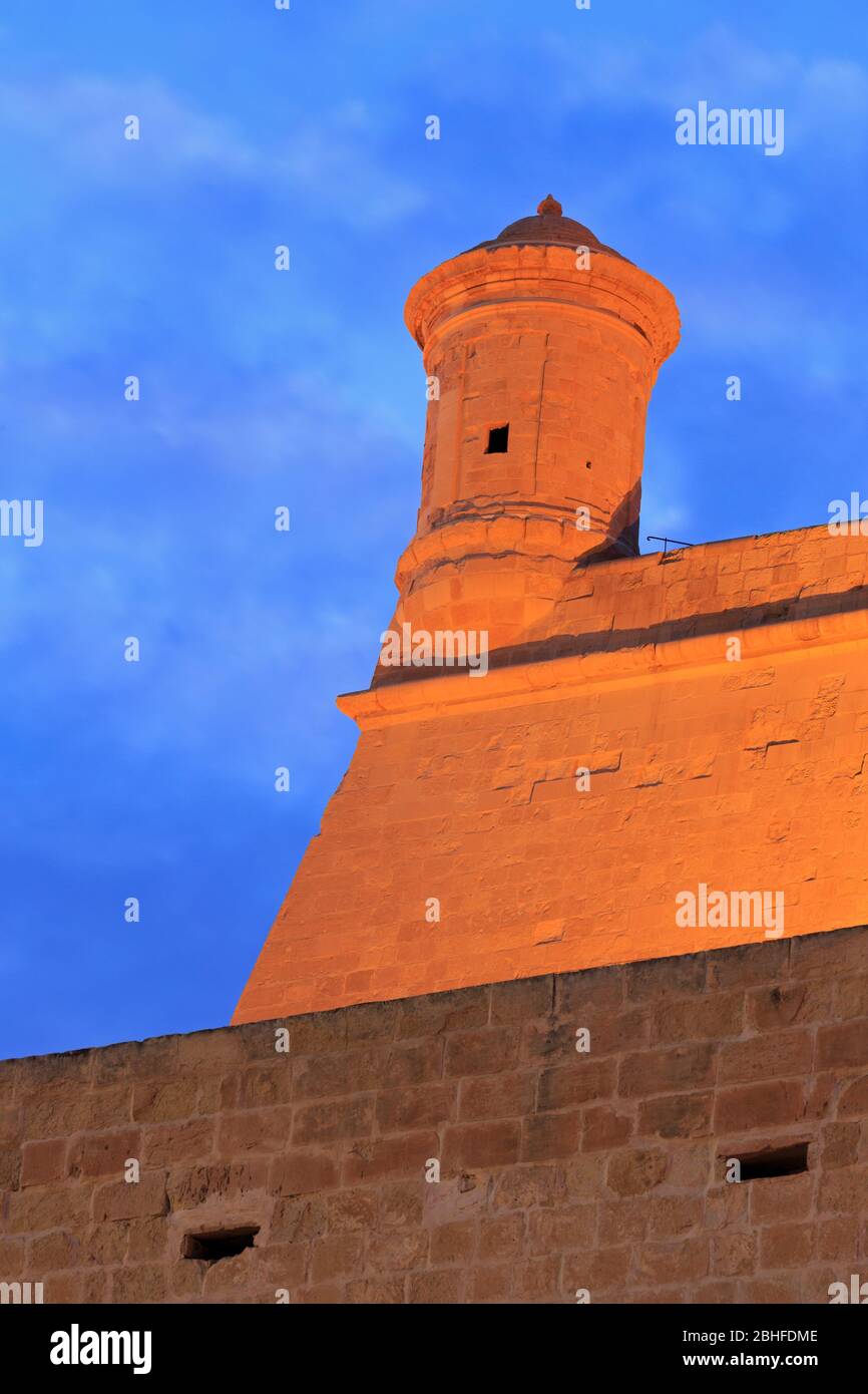 Bastion walls of Valletta City, Malta, Europe Stock Photo - Alamy