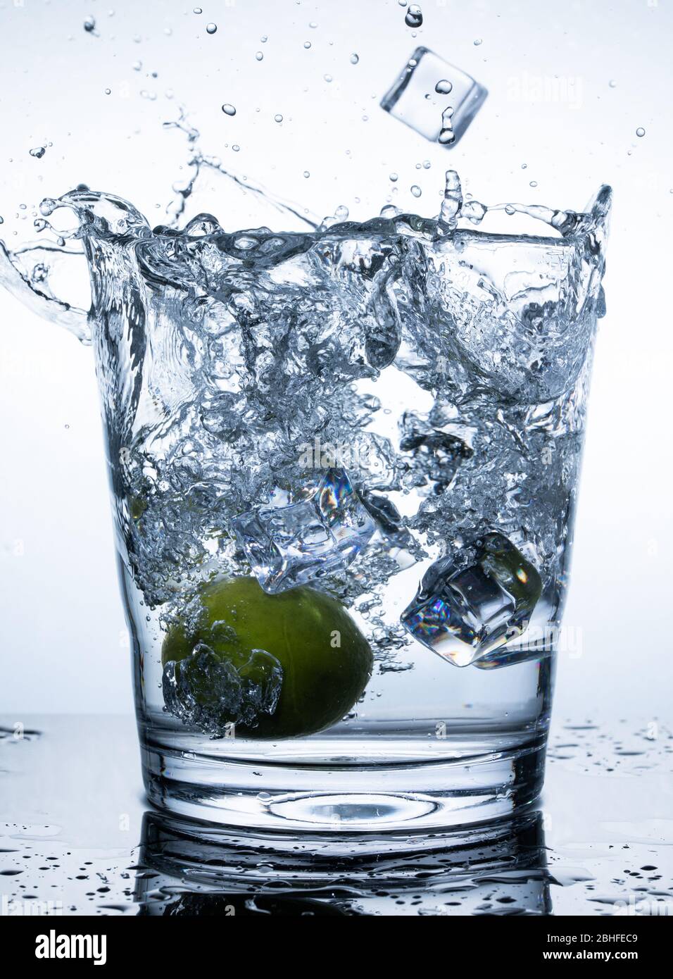 Exploding ice bucket Stock Photo - Alamy