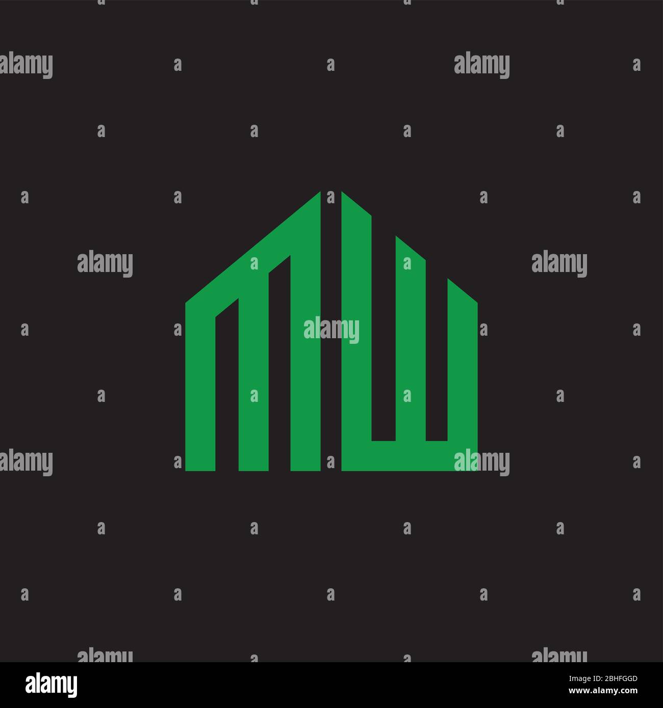 Initial letter wm logo or mw logo vector design template Stock Vector ...