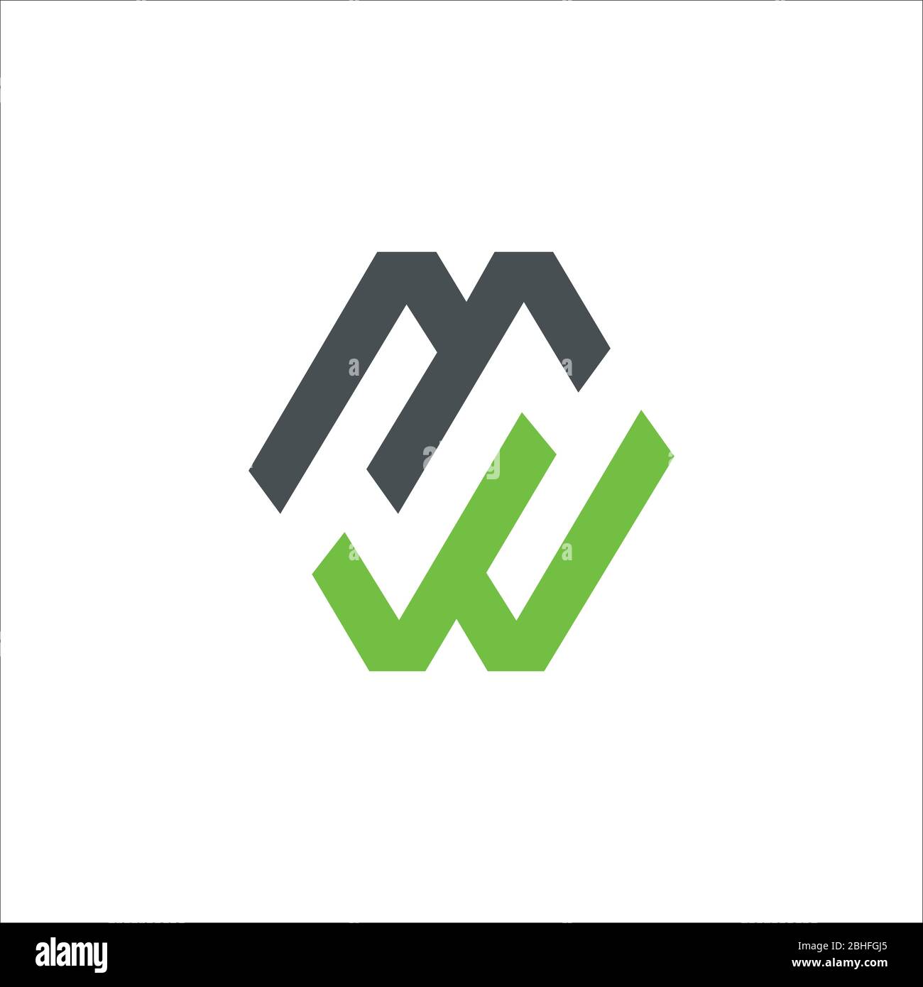 Initial letter wm logo or mw logo vector design template Stock Vector ...