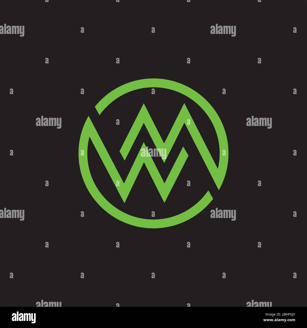 Initial letter wm logo or mw logo vector design template Stock Vector ...