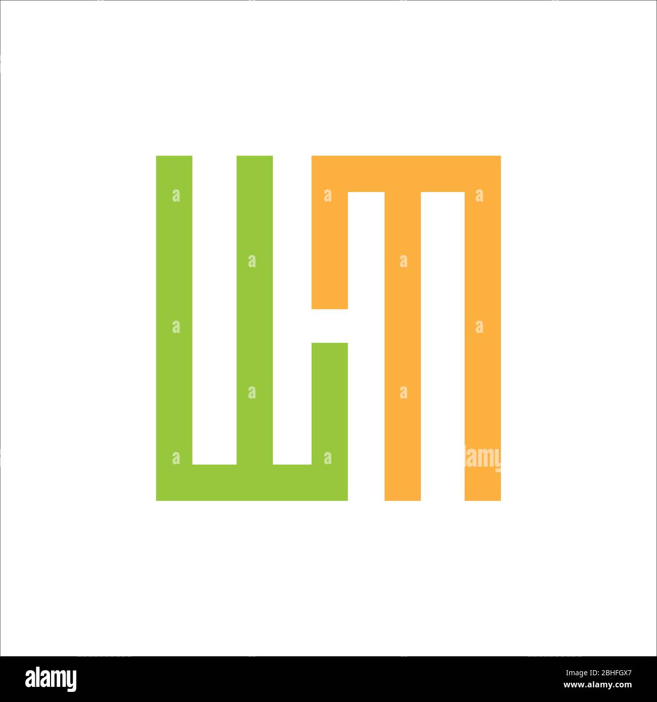 Initial letter wm logo or mw logo vector design template Stock Vector ...