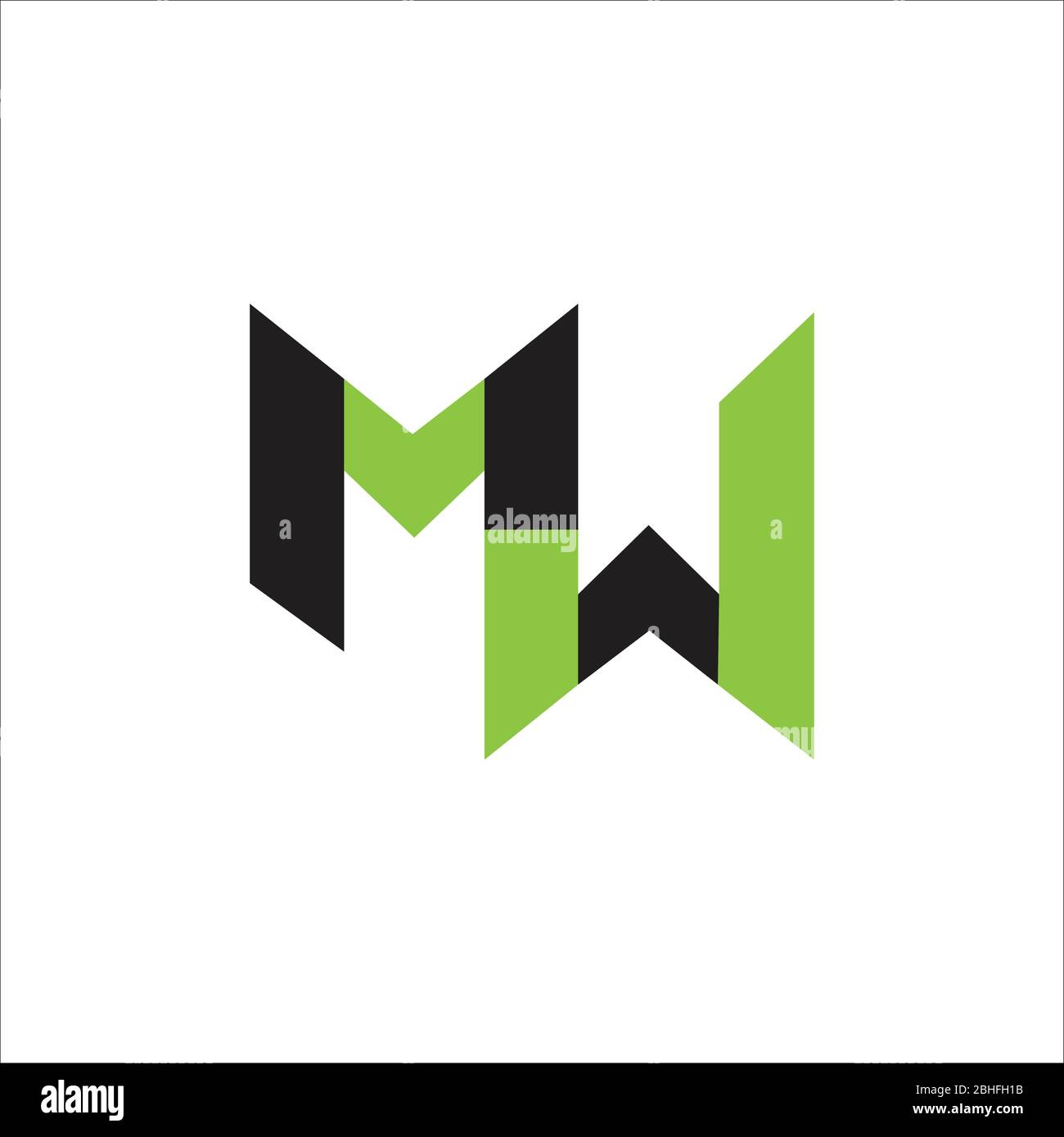Initial letter wm logo or mw logo vector design template Stock Vector ...