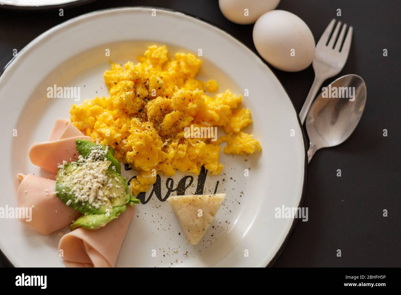 Mexican break fast with omelet and vegetables Stock Photo - Alamy